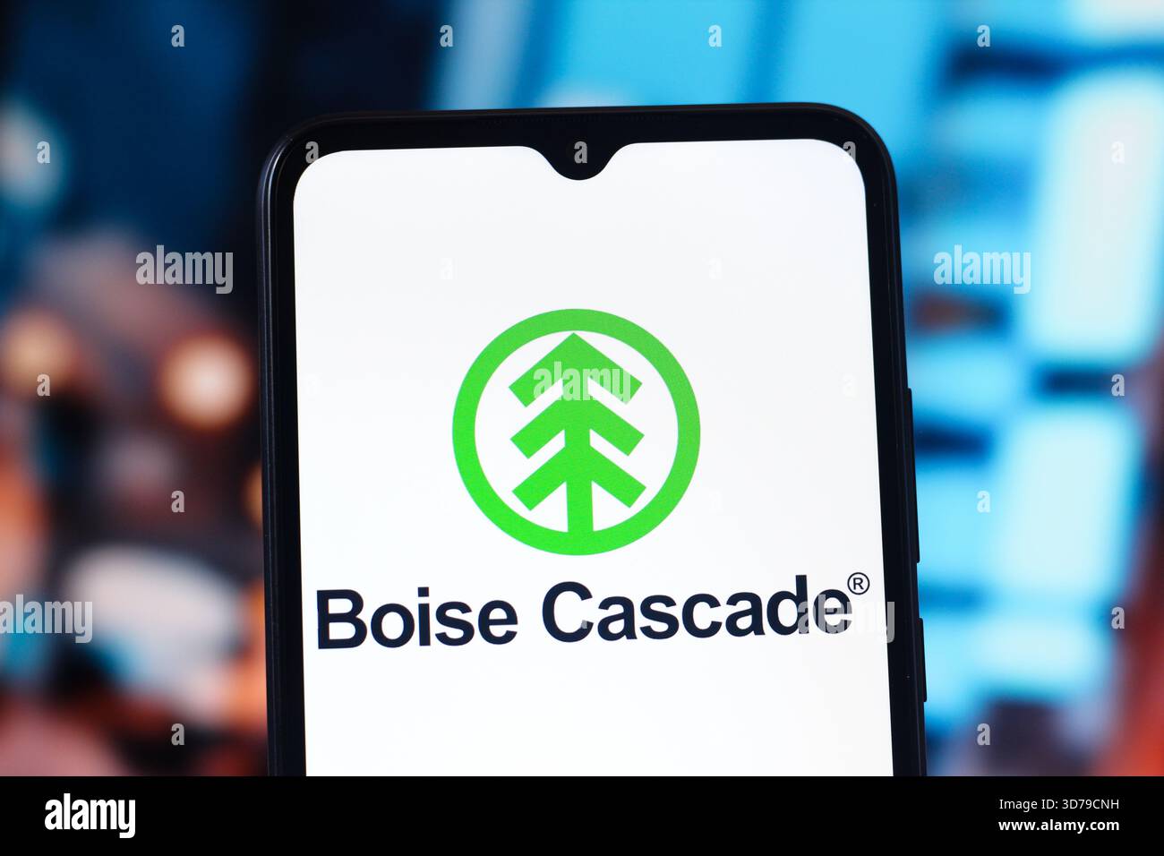 In this photo illustration, the Boise Cascade logo is seen displayed on ...