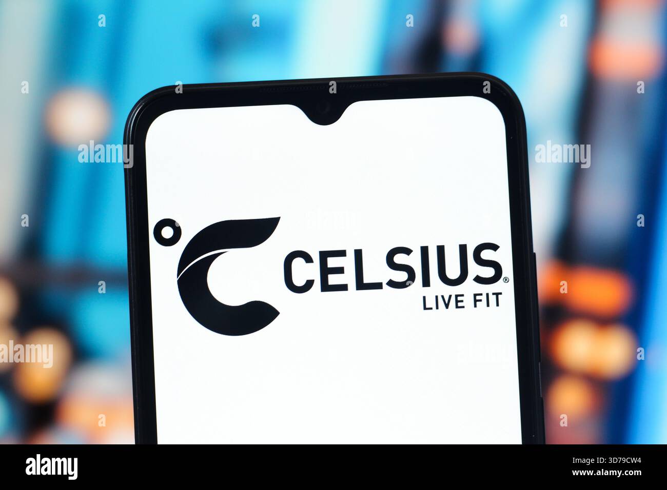 In this photo illustration, the Celsius Holdings (Energy Drinks) logo ...