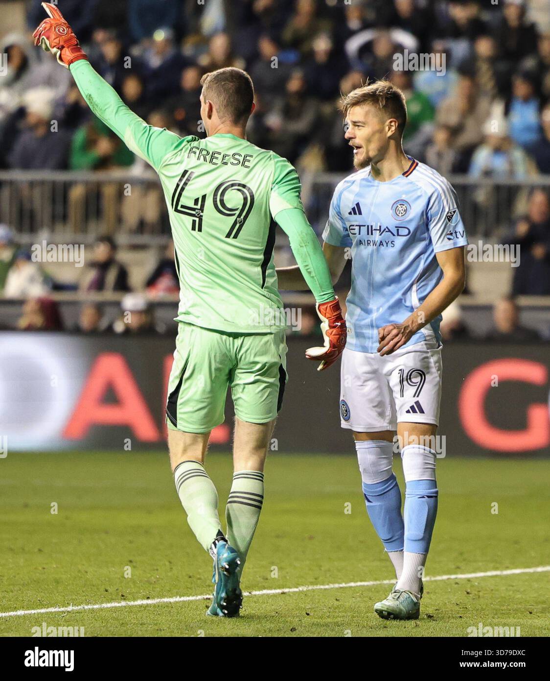 Nov 23, 2025; Chester, Pennsylvania, USA; New York City FC goaltender ...