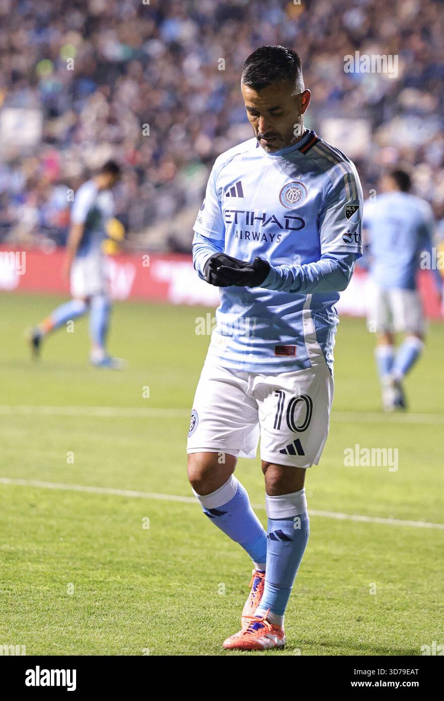 Nov 23, 2025; Chester, Pennsylvania, USA; New York City FC midfielder ...