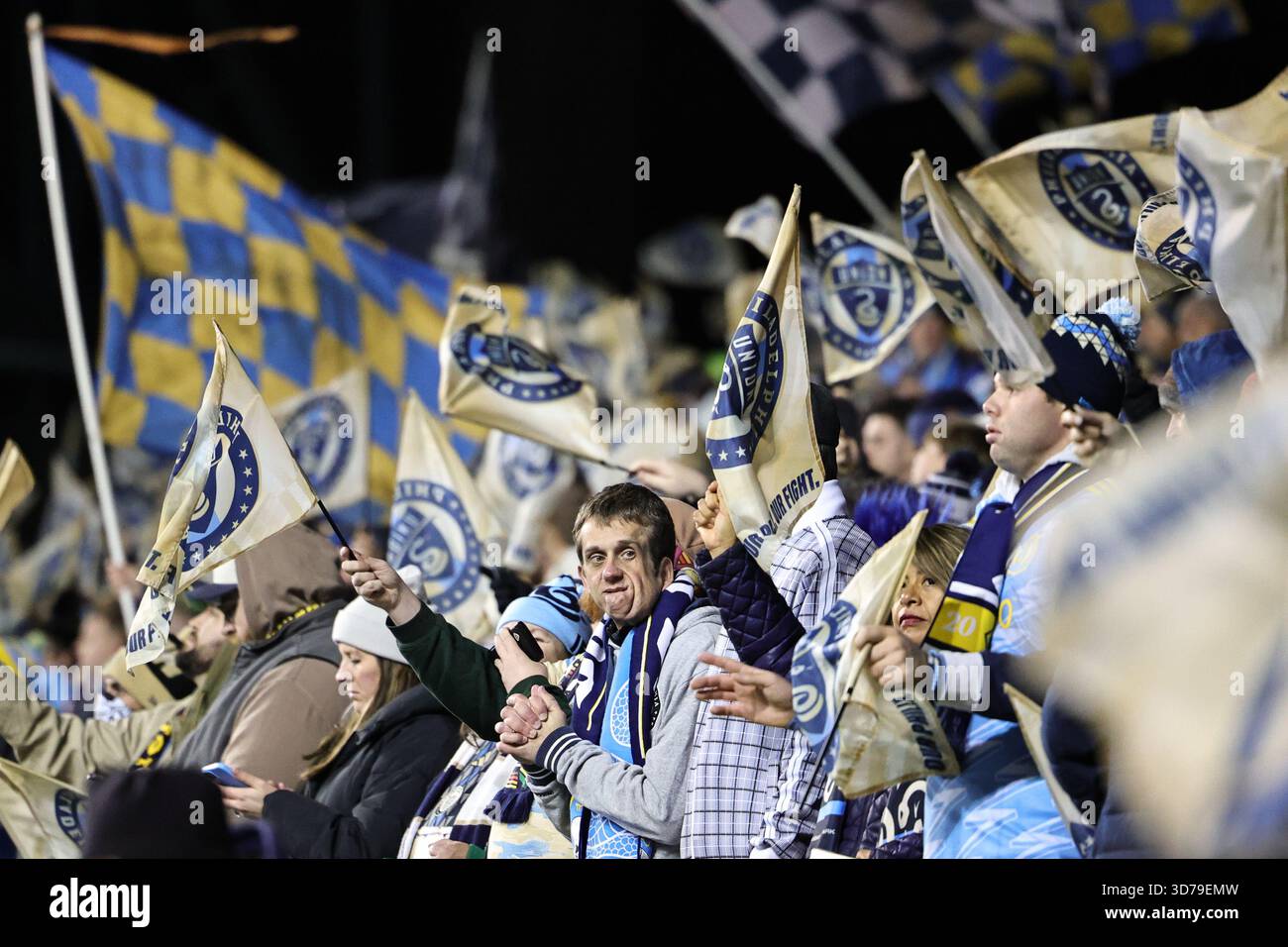 Nov 23, 2025; Chester, Pennsylvania, USA; Philadelphia Union fans at ...