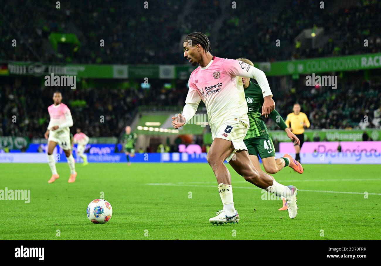 Loic Bade (Leverkusen) Wolfsburg, November 22, 2025, Football ...