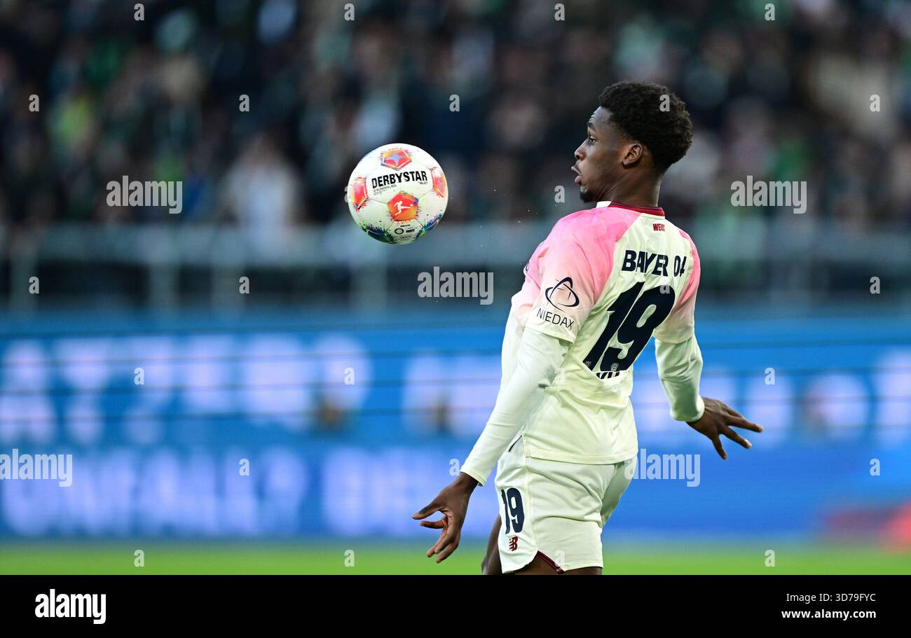 Ernest Poku (Leverkusen) Wolfsburg, November 22, 2025, Football, Bundesliga [Bundesliga ...