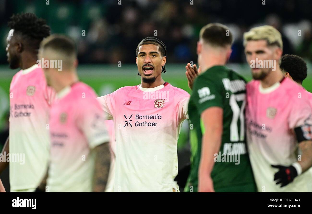 Loic Bade (Leverkusen) Wolfsburg, November 22, 2025, Soccer, Bundesliga ...