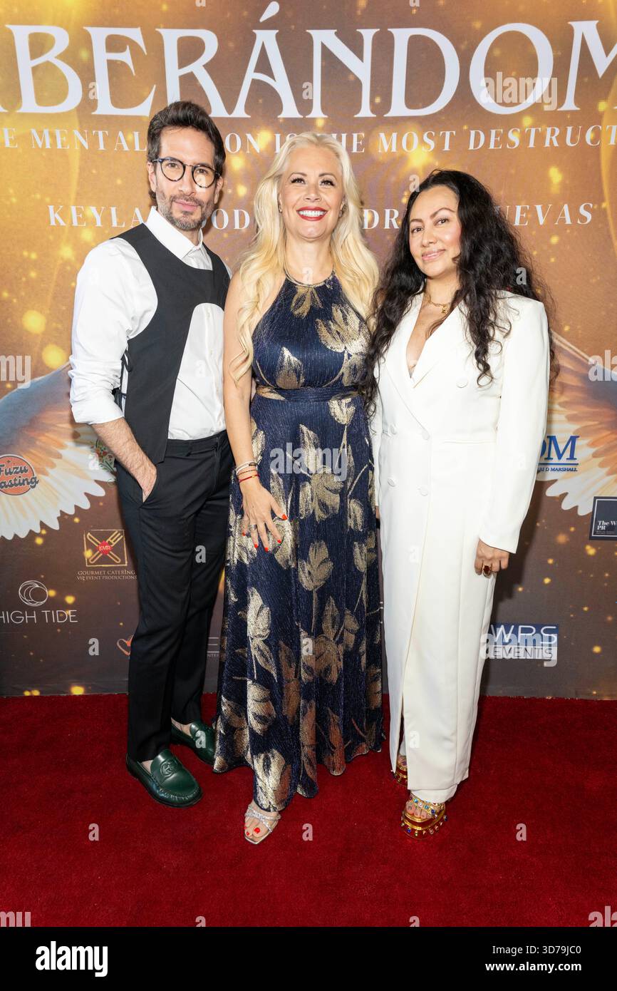 Actor Rodrigo Cuevas, Author Hazel Ortega, Actress Keyla Wood attend ...