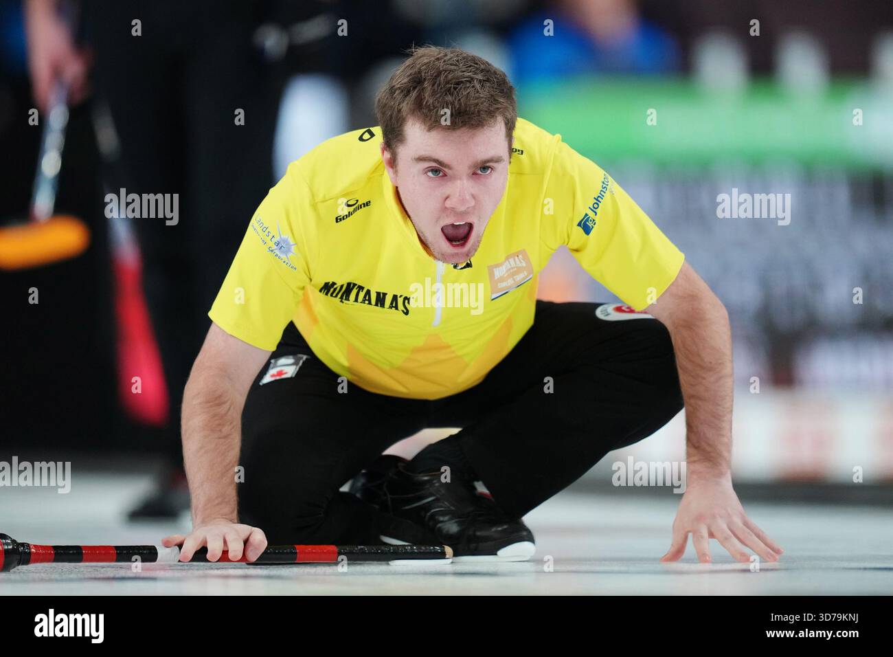 Jordan McDonald yells after throwing a rock against Team Koe during ...