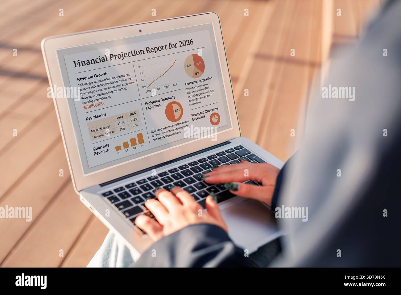 Investment growth projection chart showing hi-res stock photography and ...