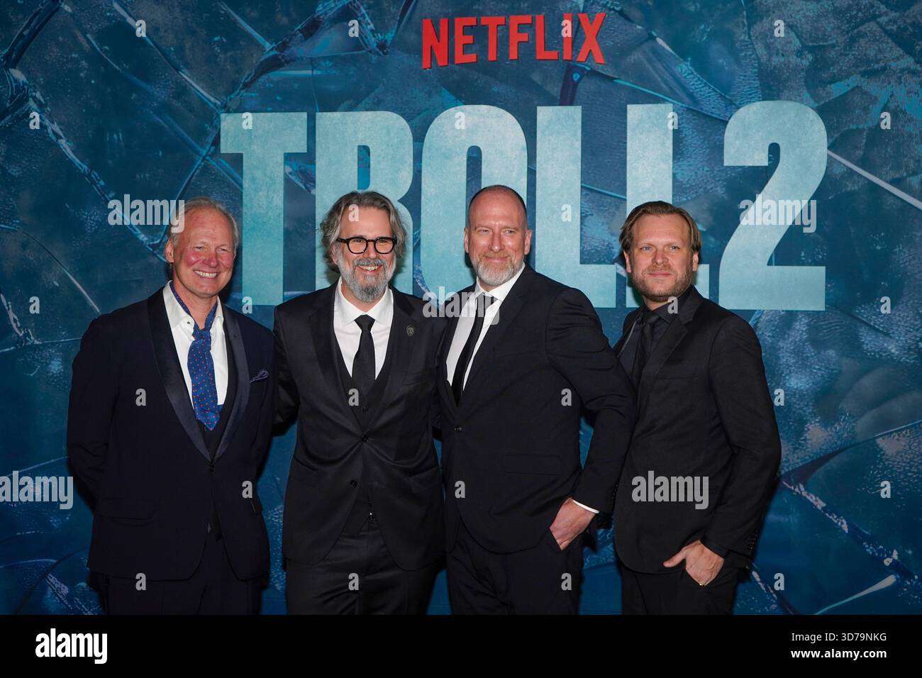 Oslo 20251124. In the middle, screenwriter Espen Aukan and director ...