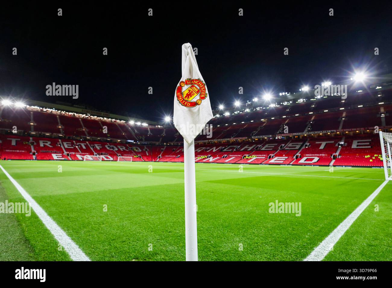 Ground View inside the Stadium corner flag during the Manchester United ...