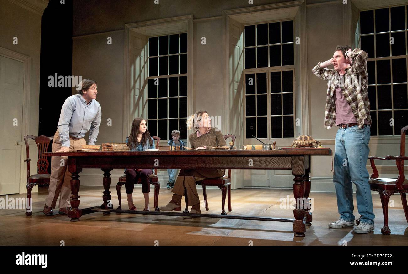 l-r: Robert Cavanah (Bernard Nightingale), Ria Zmitrowicz (Chloe ...