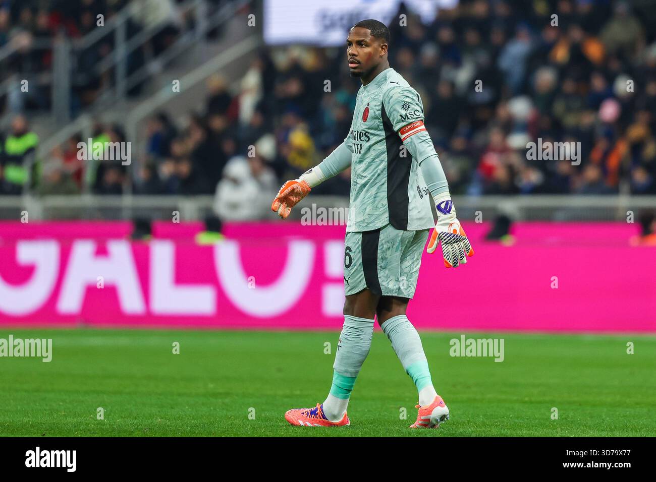 Mike Maignan of AC Milan looks on during Serie A 2025/26 football match ...
