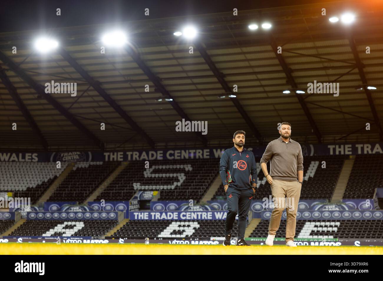 Tom Gorringe Chief Executive Officer of Swansea City (R) and Vitor ...