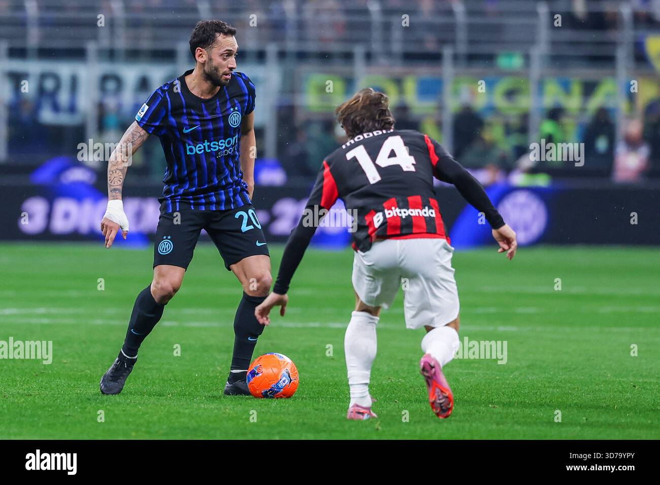 Hakan Calhanoglu of FC Internazionale seen in action during Serie A ...