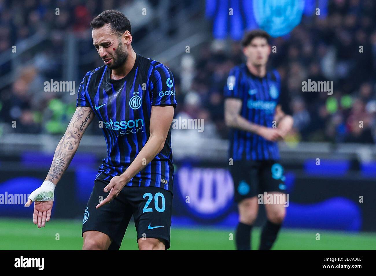 Hakan Calhanoglu of FC Internazionale reacts during Serie A 2025/26 ...