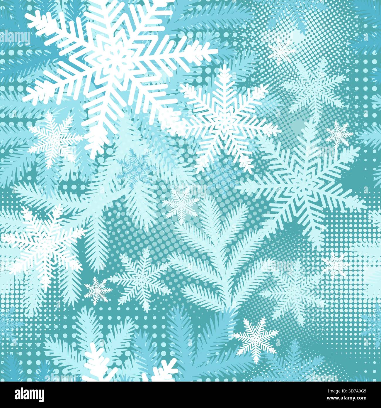 Seamless Snowflake Pattern . Not AI, vector illustration Stock Vector ...