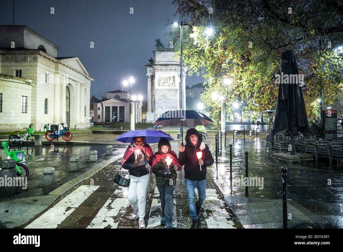 MILAN - A torchlight procession organized by Libera Milano departed ...