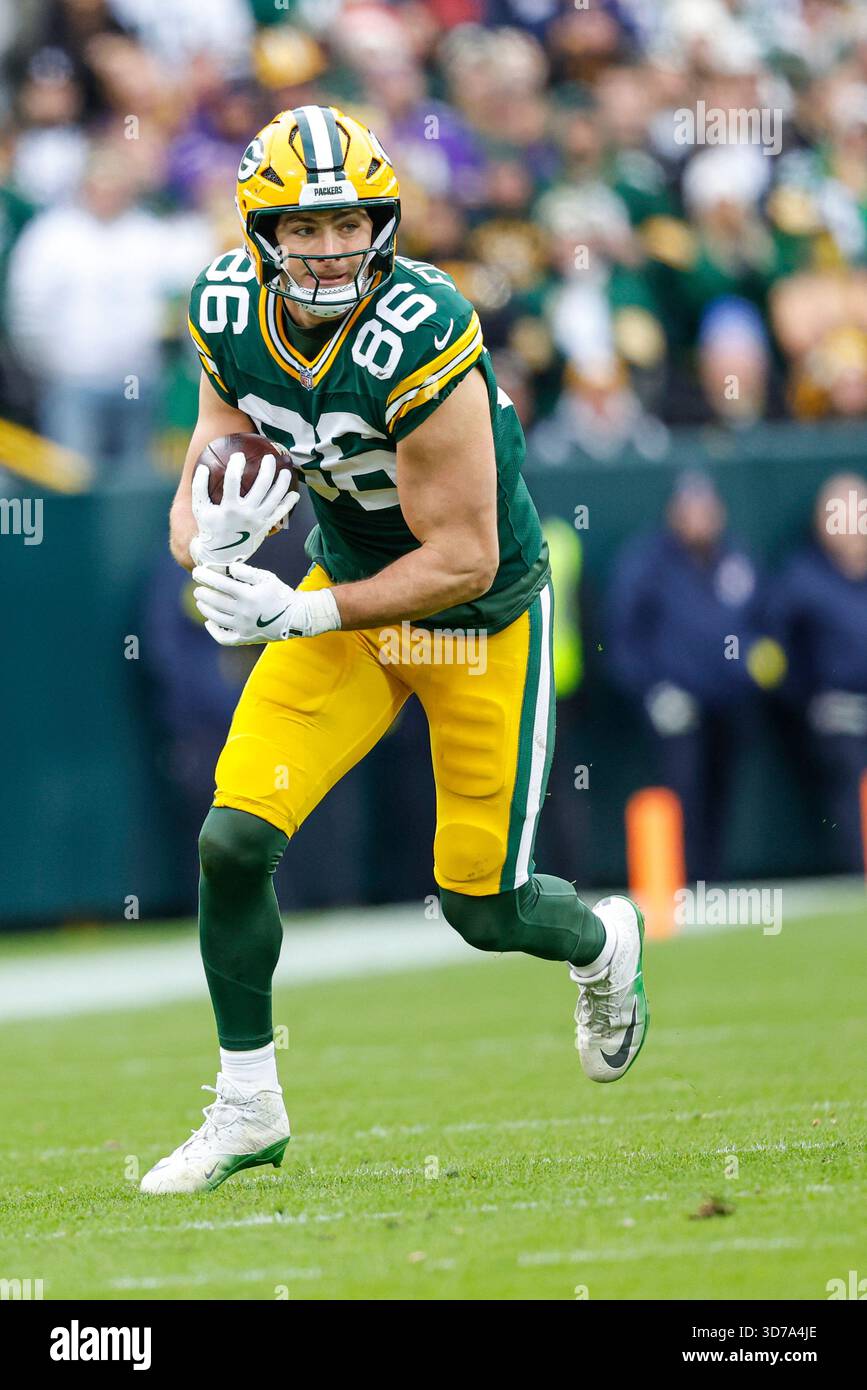 Green Bay Packers tight end John FitzPatrick (86) runs after a catch ...