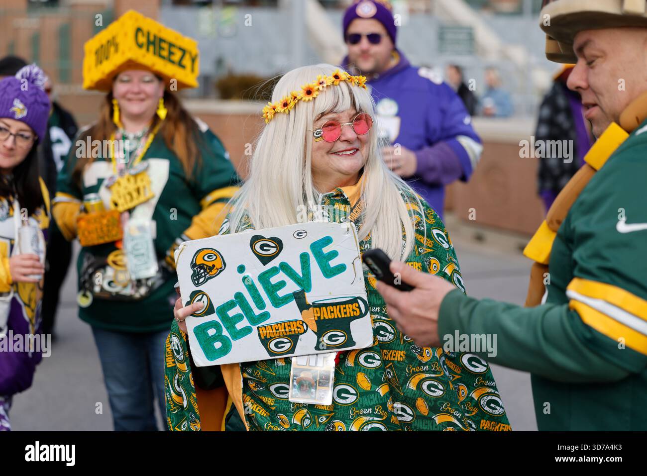 Football fans before an NFL football game Sunday, Nov. 23, 2025, in ...