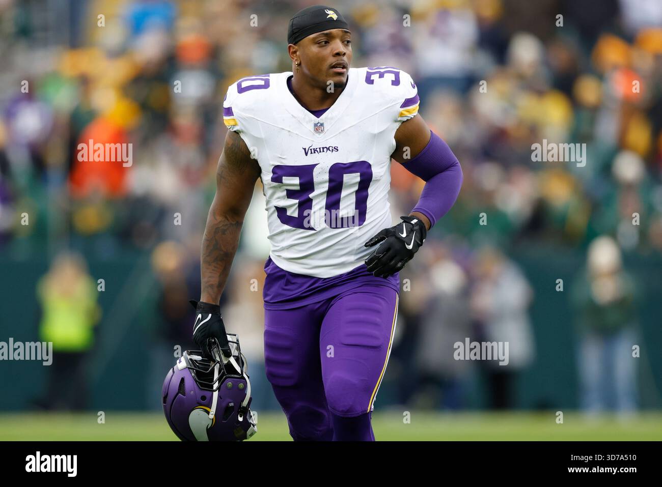 Minnesota Vikings fullback C.J. Ham (30) before an NFL game against the ...