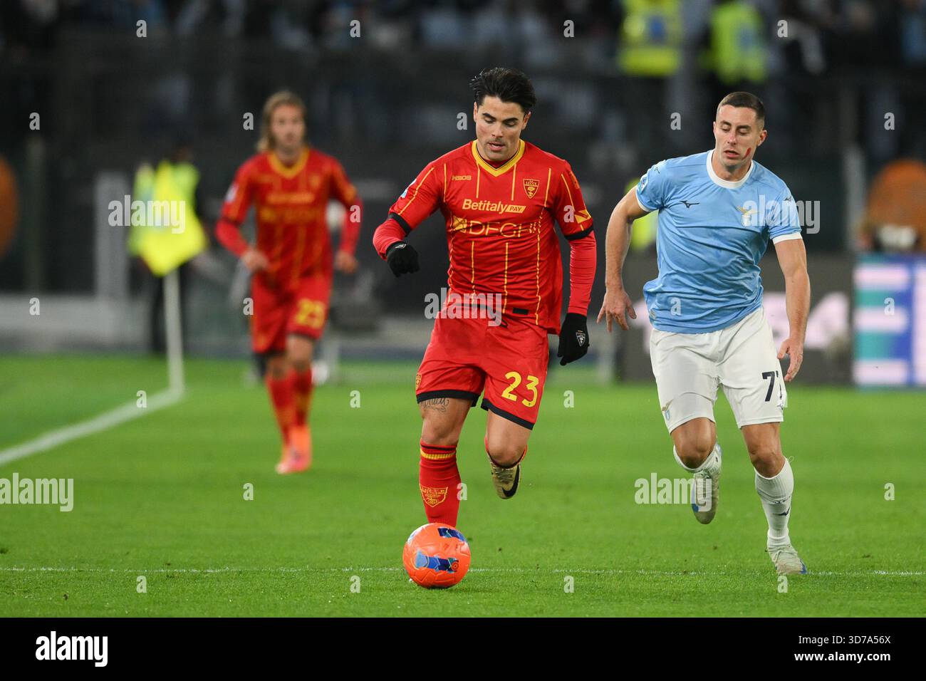 Olimpico Stadium, Rome, Italy - Riccardo Sottil of US Lecce, Adam ...