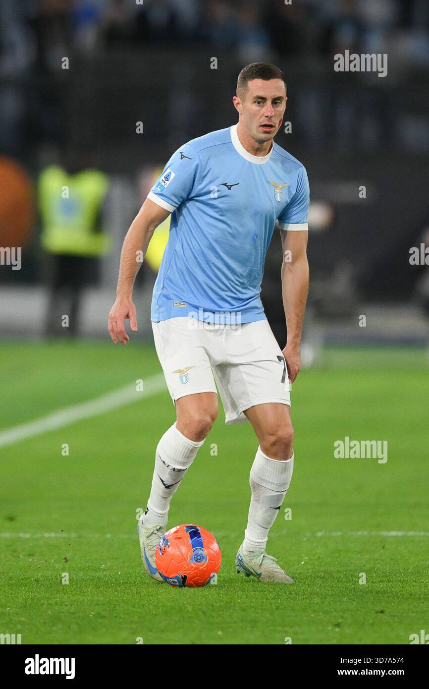 Olimpico Stadium, Rome, Italy - Adam Marusic of SS Lazio during Serie A Enilive Football Match ...