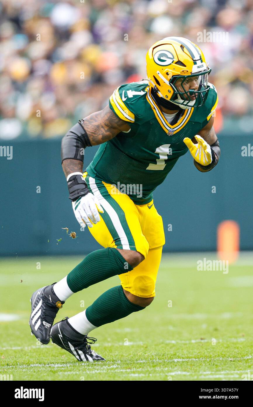 Green Bay Packers defensive end Micah Parsons (1) on defense during an ...