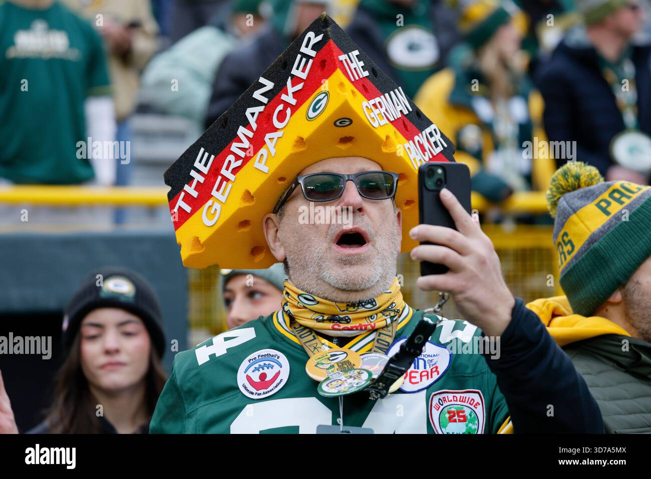 A Green Bay Packers fan before an NFL game against the Minnesota ...