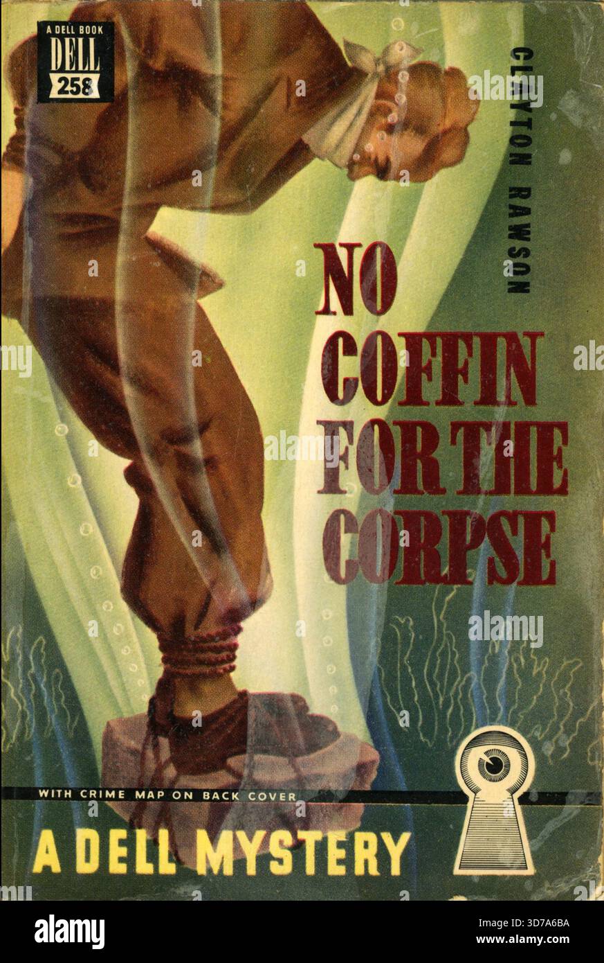 "Clayton Rawson - No Coffin for the Corpse. Dell Books 258, 1948. Cover ...