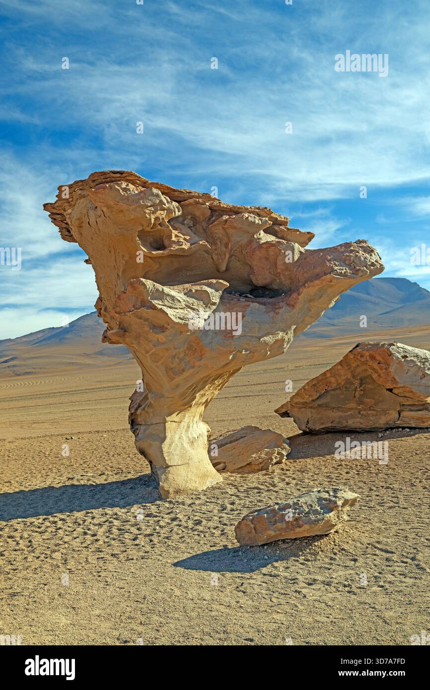 Unusual Rock Formation in the Bolivian Altiplano in the Uyuni Desert ...