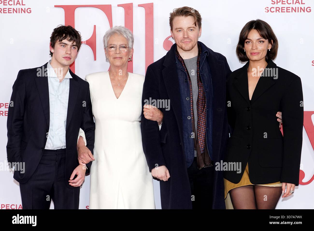 (left to right) Spike Fearn, Jamie Lee Curtis, Jack Lowden and Emma ...
