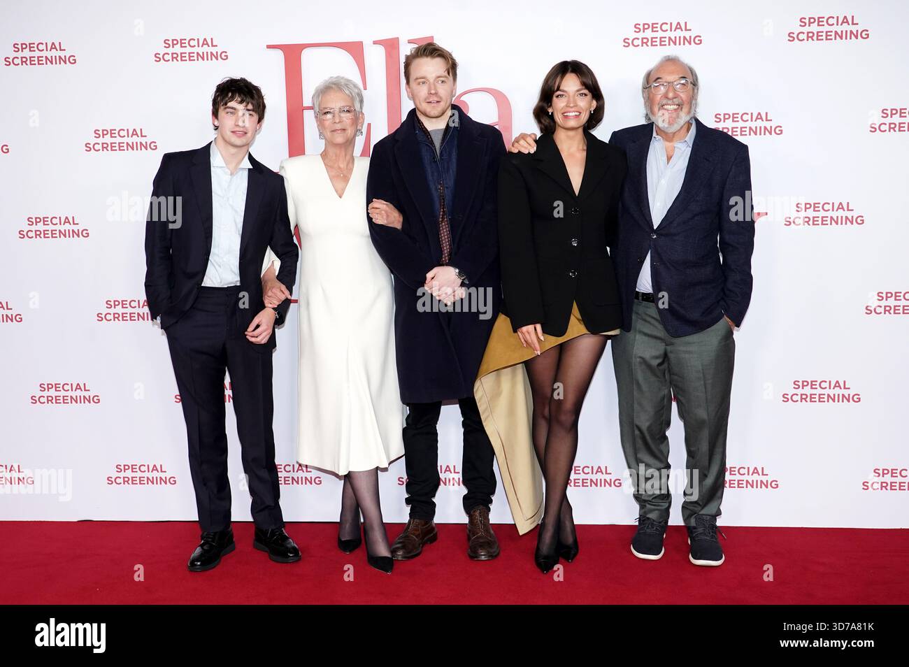 (left to right) Spike Fearn, Jamie Lee Curtis, Jack Lowden, Emma Mackey ...