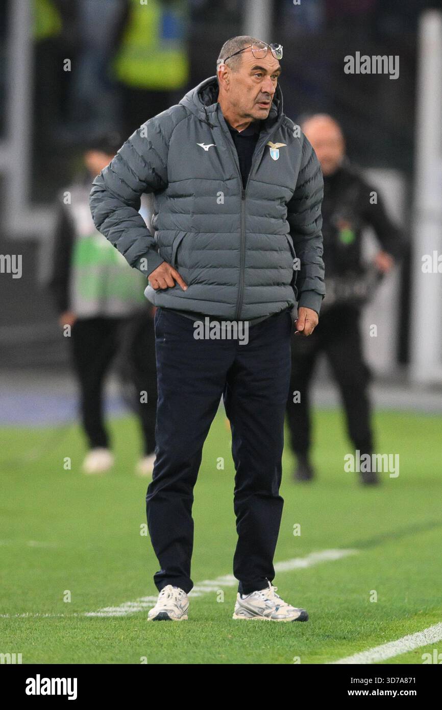 Olimpico Stadium, Rome, Italy - Maurizio Sarri head coach of SS Lazio during Serie A Enilive ...