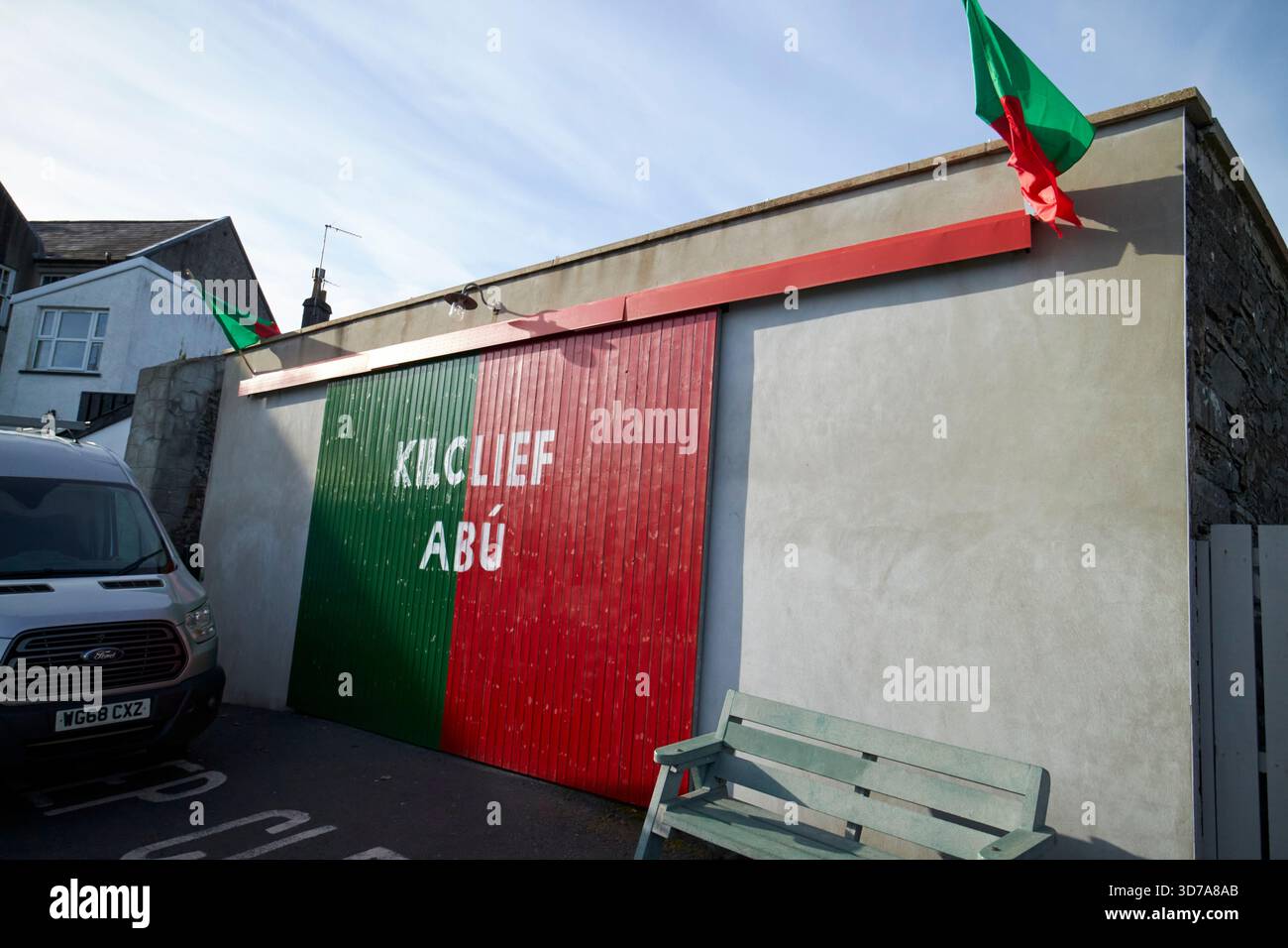 local team green and red gaa colours of kilclief with kilclief abu on ...