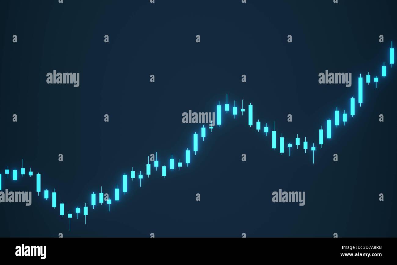 Rising stock market chart , bull market ralley, success. Rising stock ...