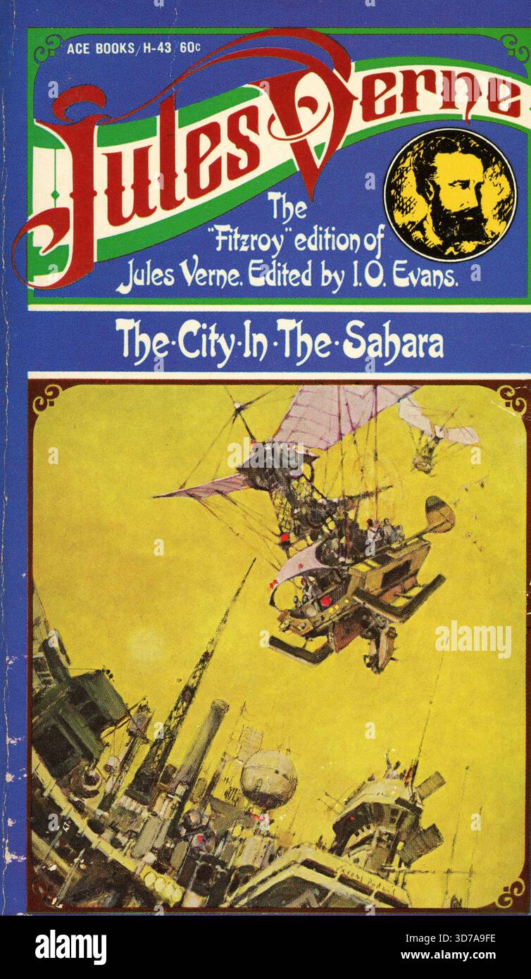 "Jules Verne - The City In The Sahara. Ace Books H-43, 1968. Sketch of ...
