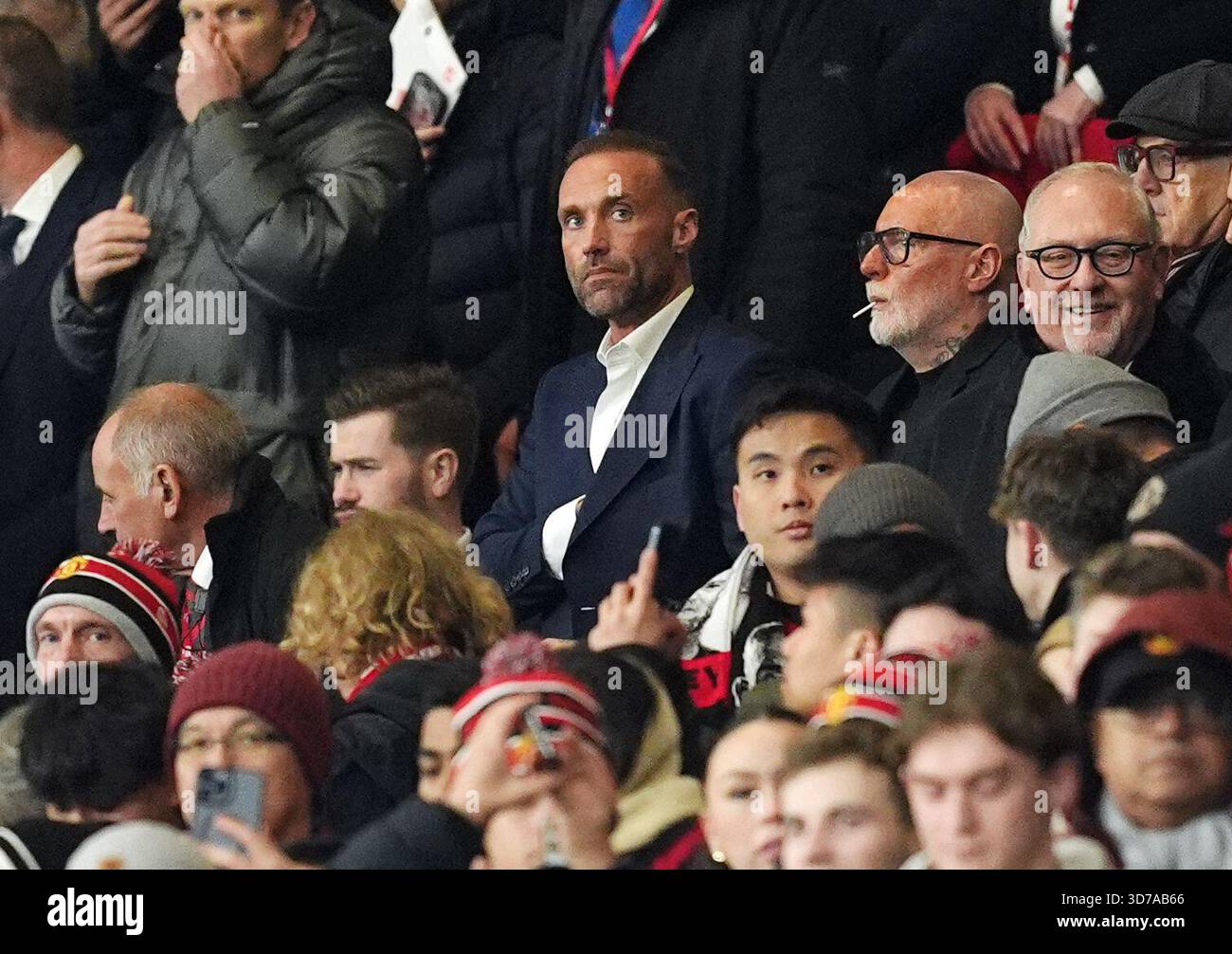 Calum Best in the stands during the Premier League match at Old ...