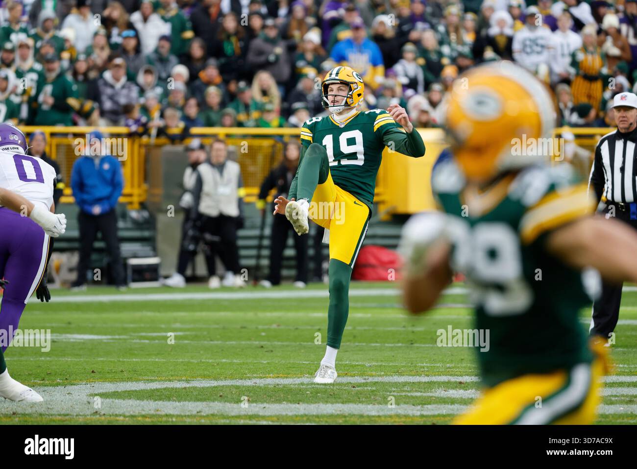 Green Bay Packers punter Daniel Whelan (19) during an NFL football game ...