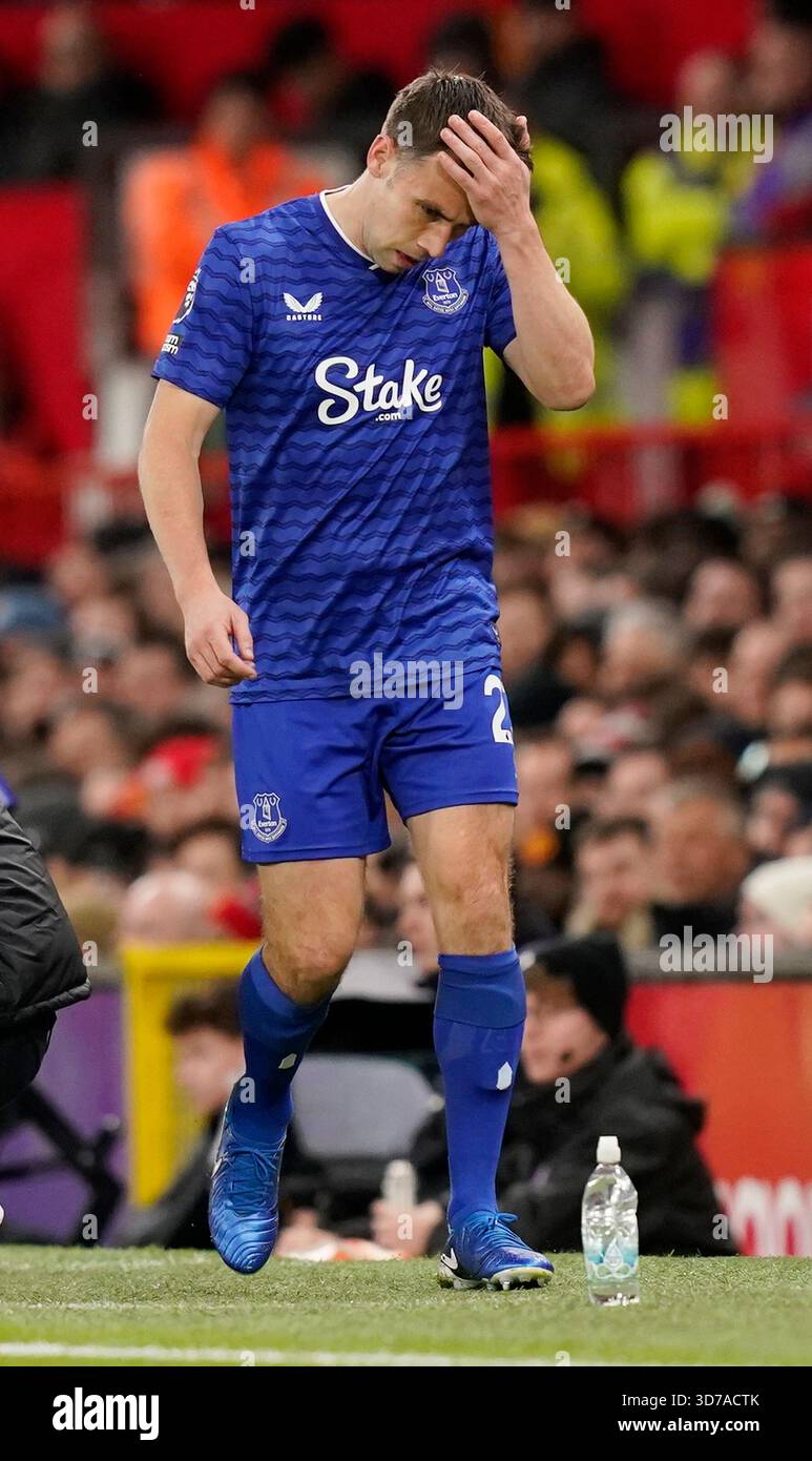 Manchester, England, 24th November 2025. Seamus Coleman of Everton ...