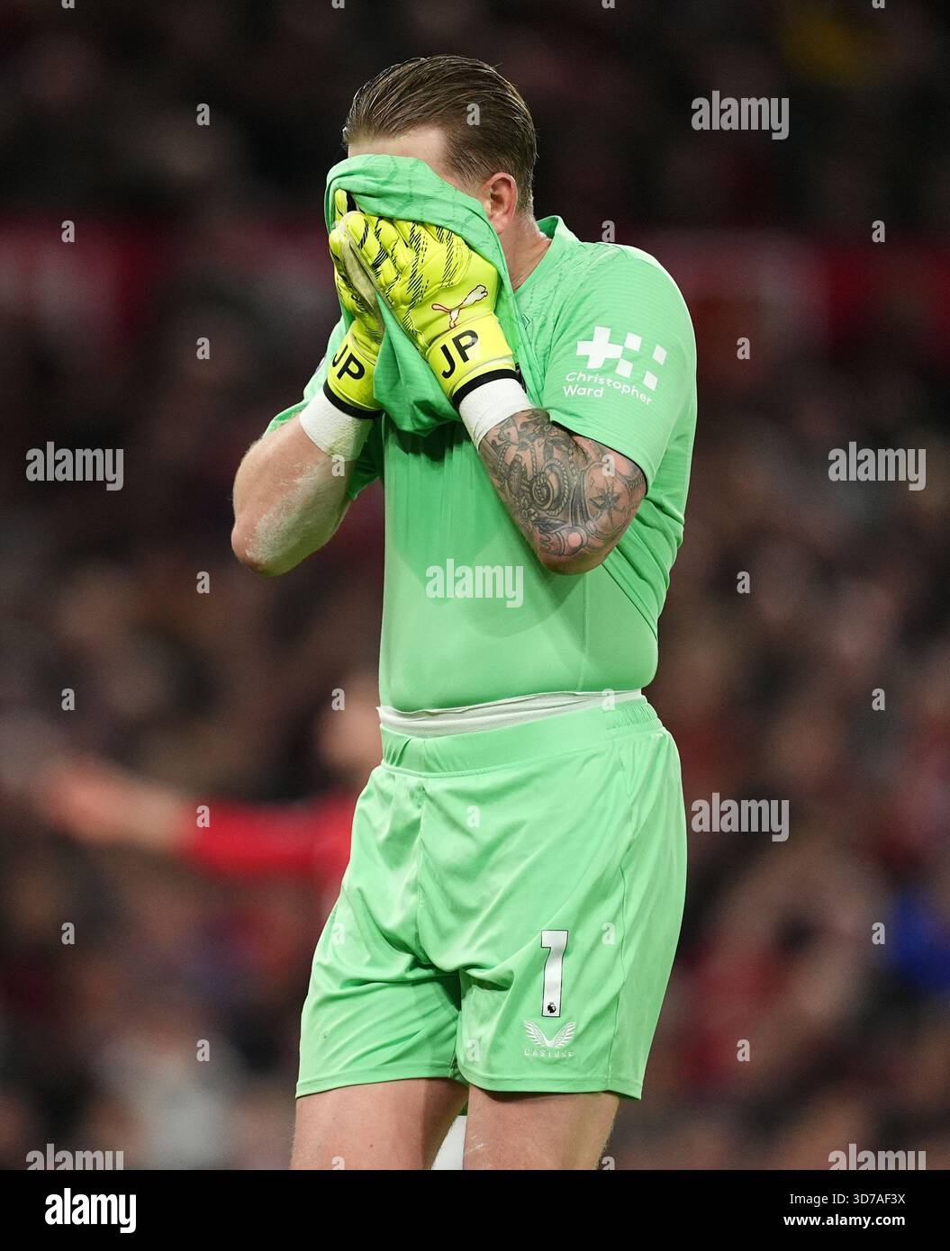 Everton goalkeeper Jordan Pickford during the Premier League match at ...