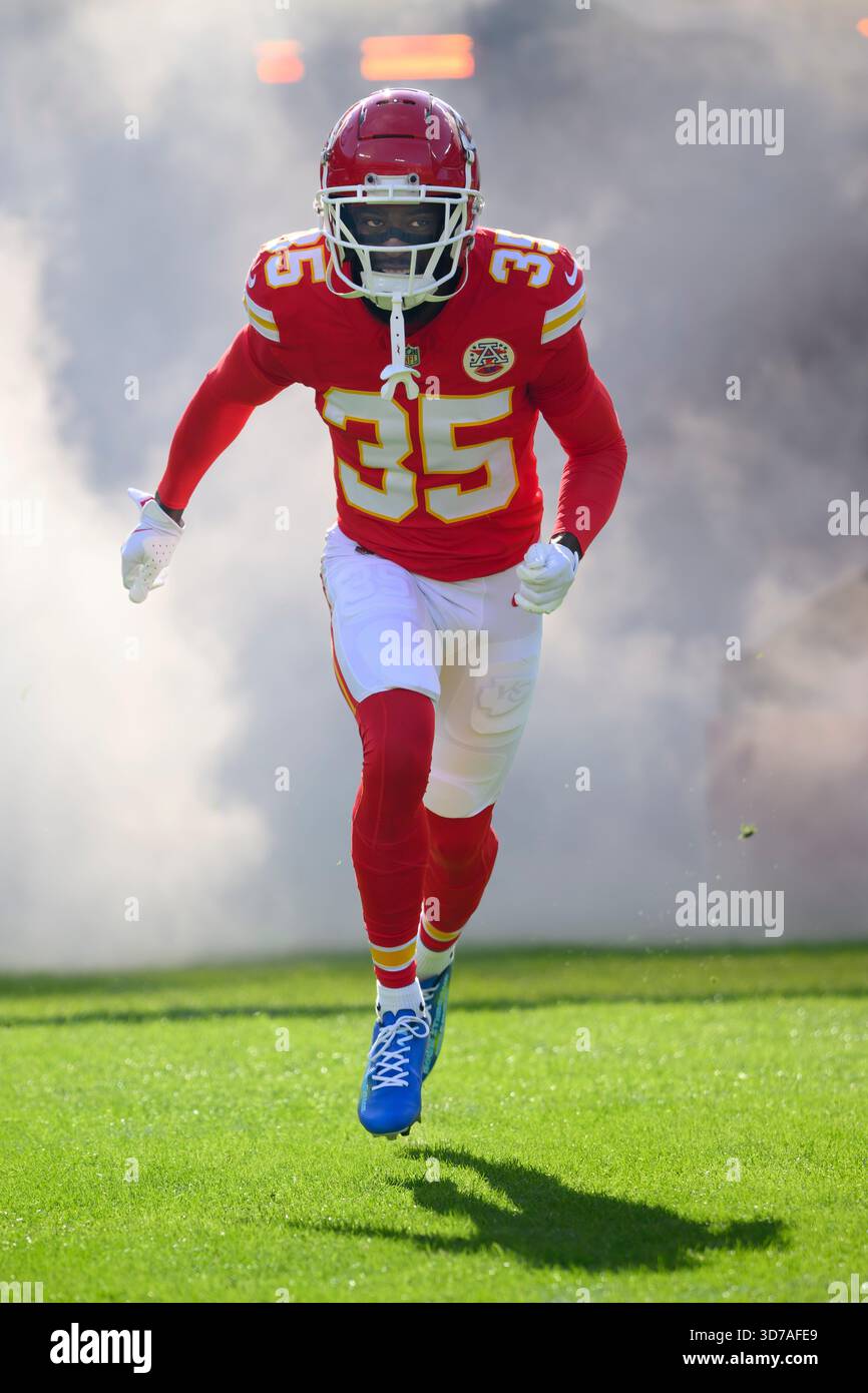 Kansas City Chiefs cornerback Jaylen Watson comes onto the field during ...