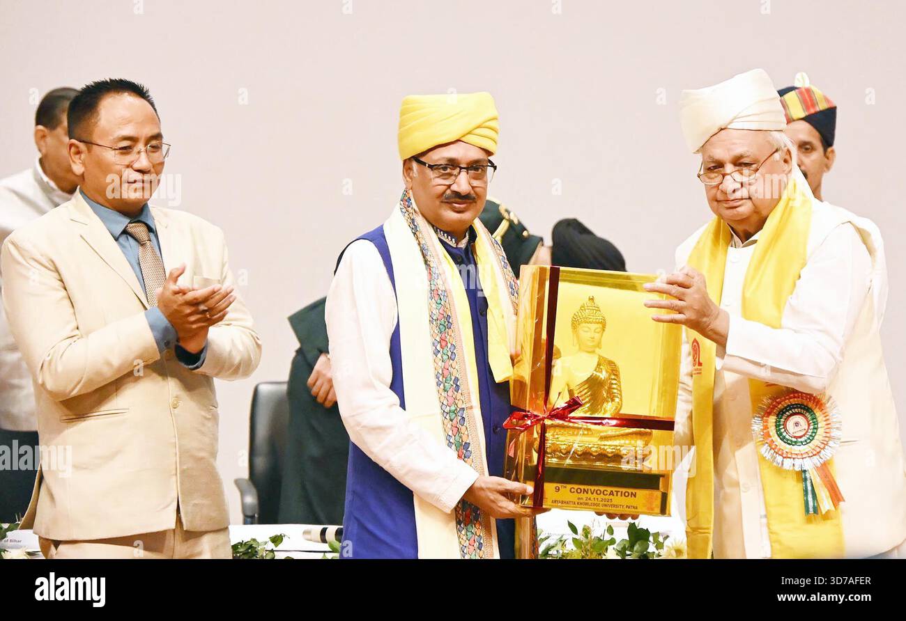 PATNA, INDIA - NOVEMBER 24: Bihar Governor Arif Mohammad Khan being ...
