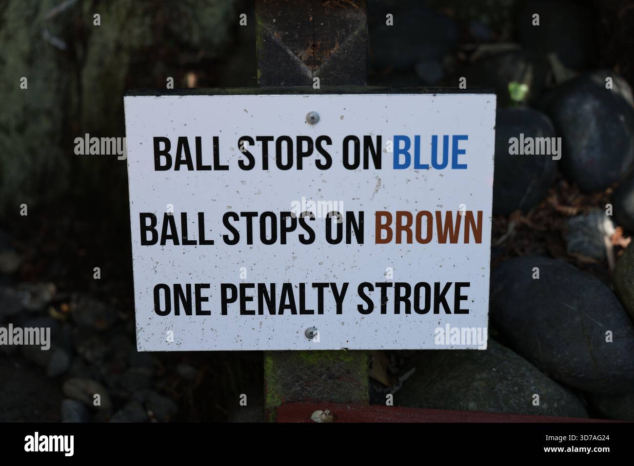 Ball Stops Blue Brown One Penalty Stroke Sign Stock Photo - Alamy