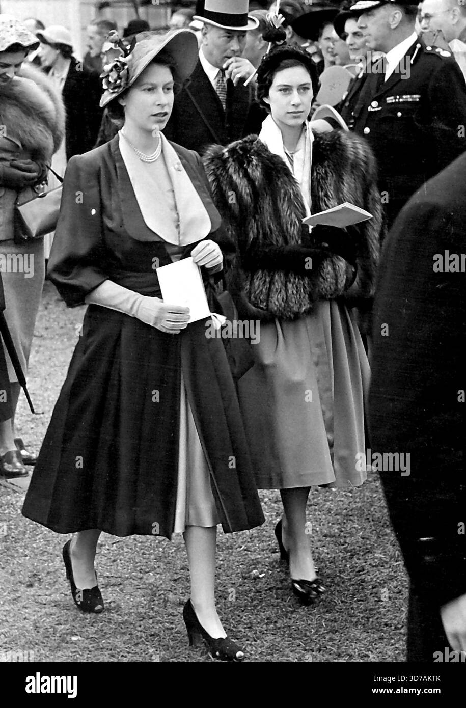 Princesses at the Derby.The Princesses Margaret and Elizabeth pictured ...