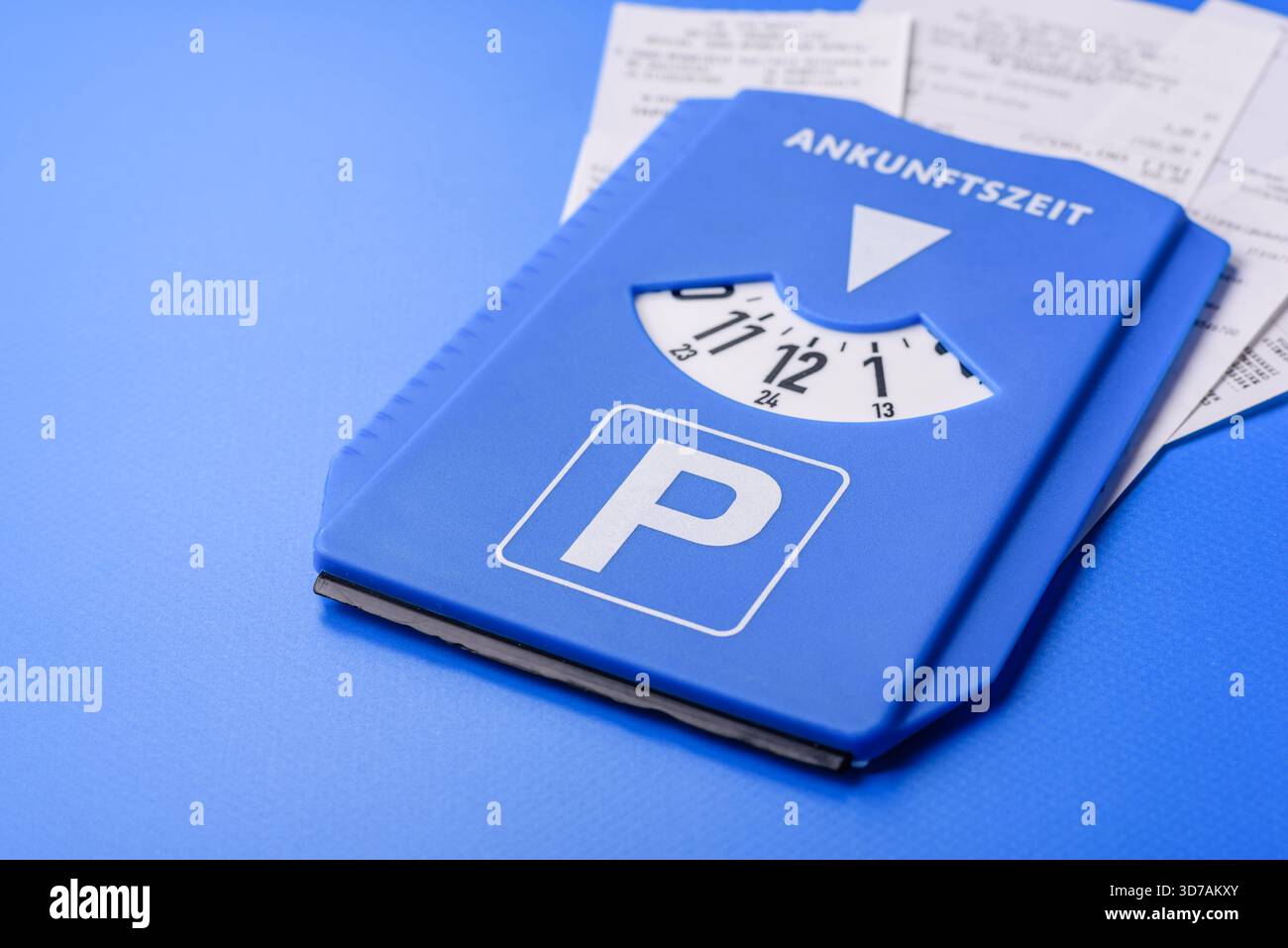 A parking disc, permit, or ticket for measuring time and paying ...