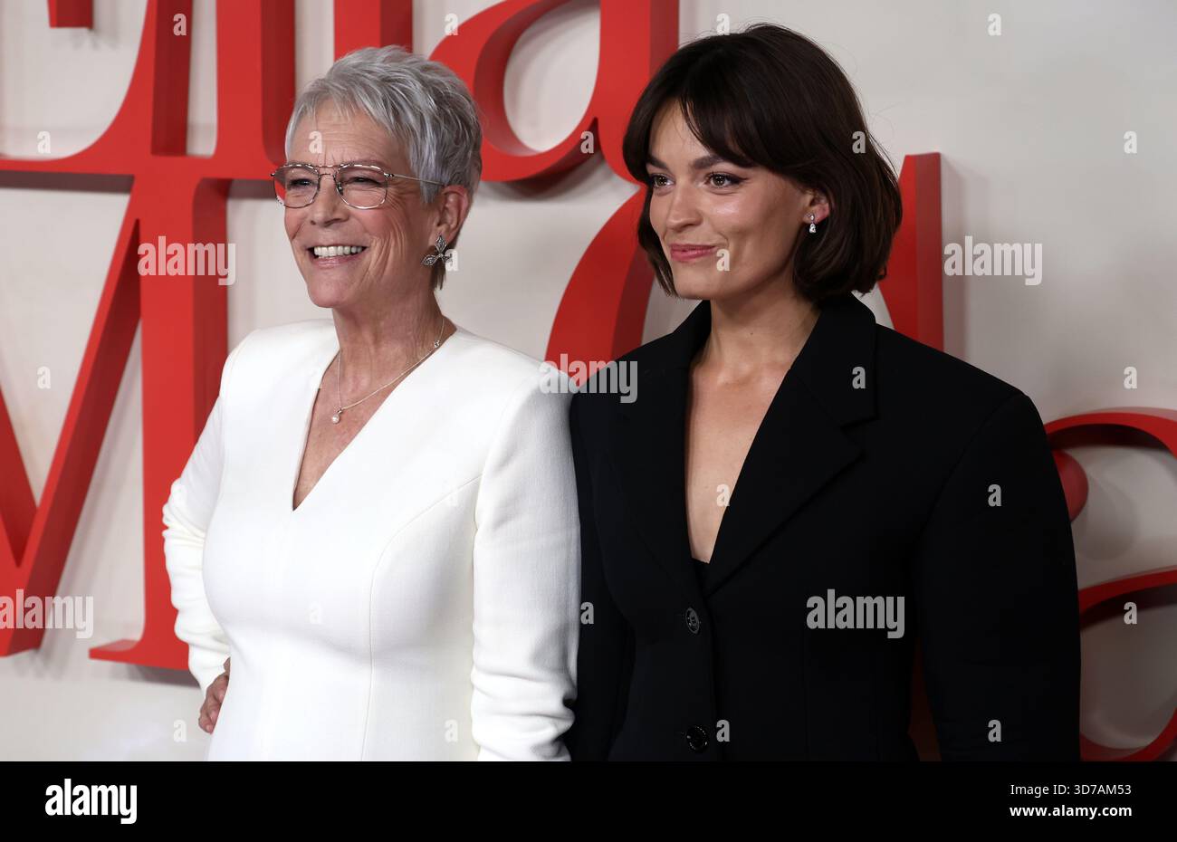 London, UK, 24th November 2025, Jamie Lee Curtis and Emma Mackey attend ...