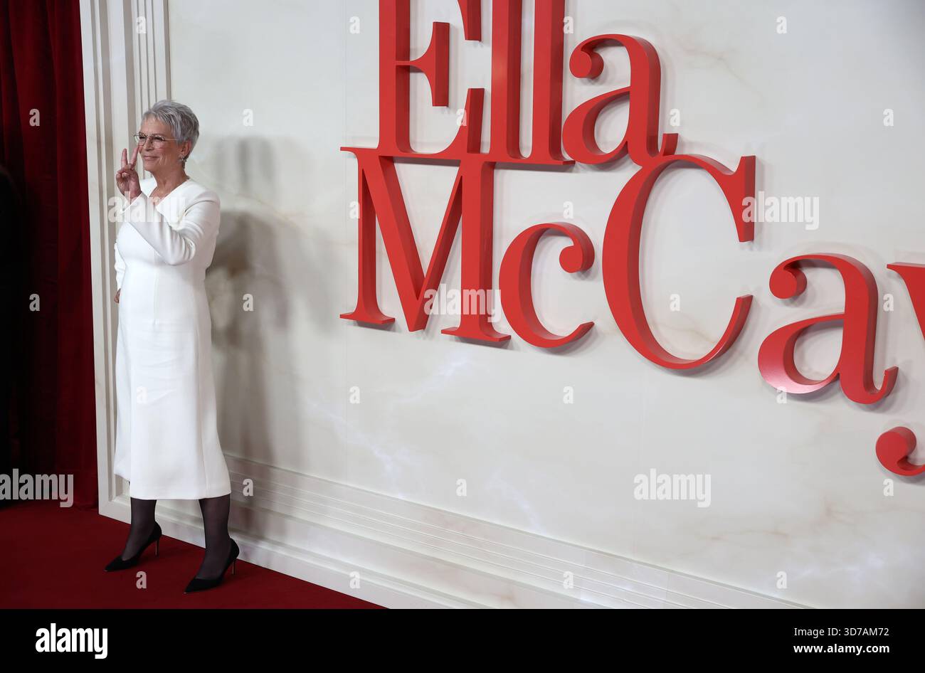 London, UK, 24th November 2025, Jamie Lee Curtis attends the Ella McCay ...