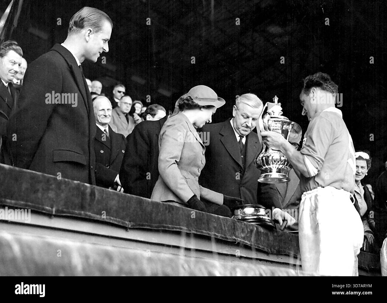 Blackpool Soccer captain Harry Johnston goes tto the Royal box at ...