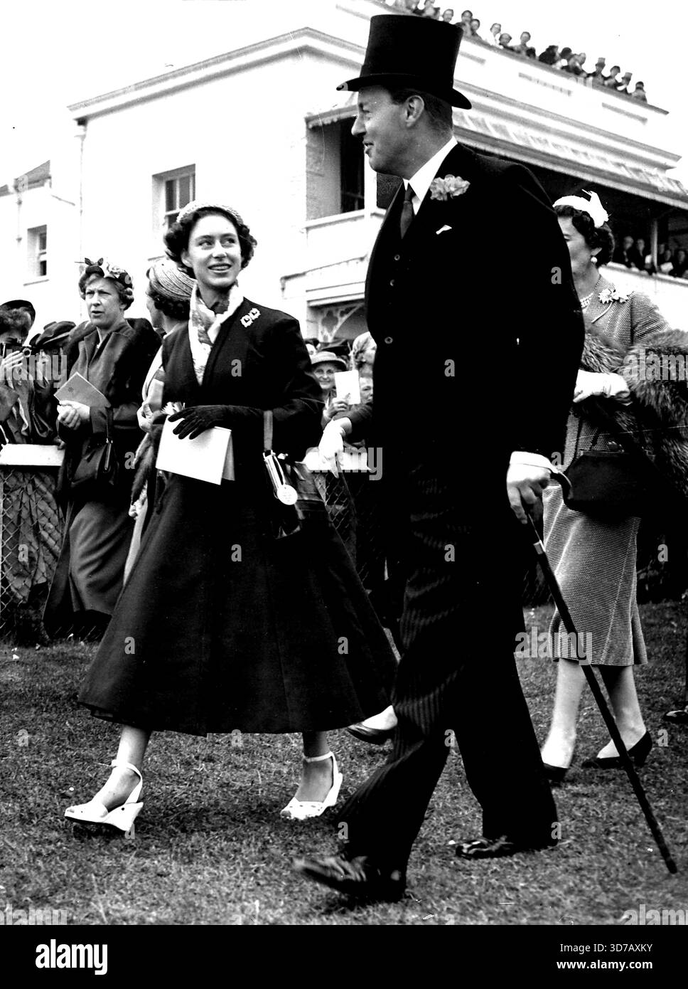 At Epson Today -- Princess Margaret seen with Lord Derby as she made ...