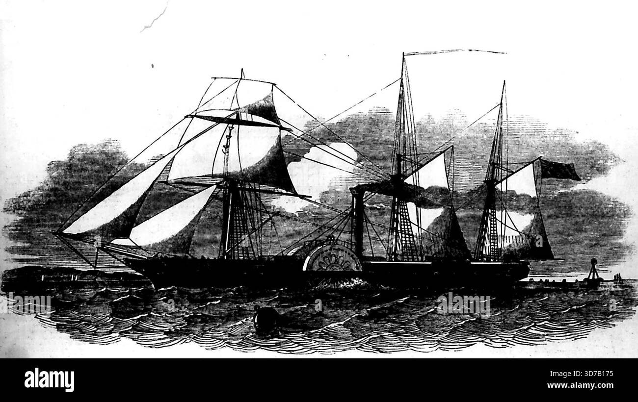 The Steam-Ship "Iberia," with "Cunningham's Patent Topsail." November 3 ...