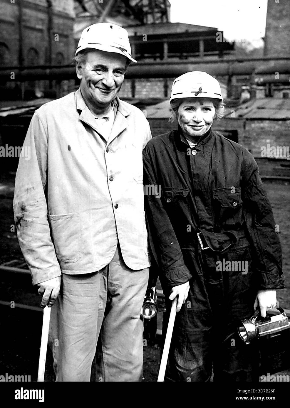 Lady Docker in a Miner's Outfit; Visit to Pit with Sir Bernard - Sir ...